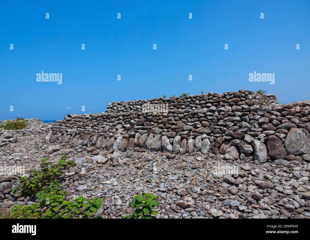 Ainoshima Tumuli stone burial mounds, Ainoshima Island, Shingu, Japan ...