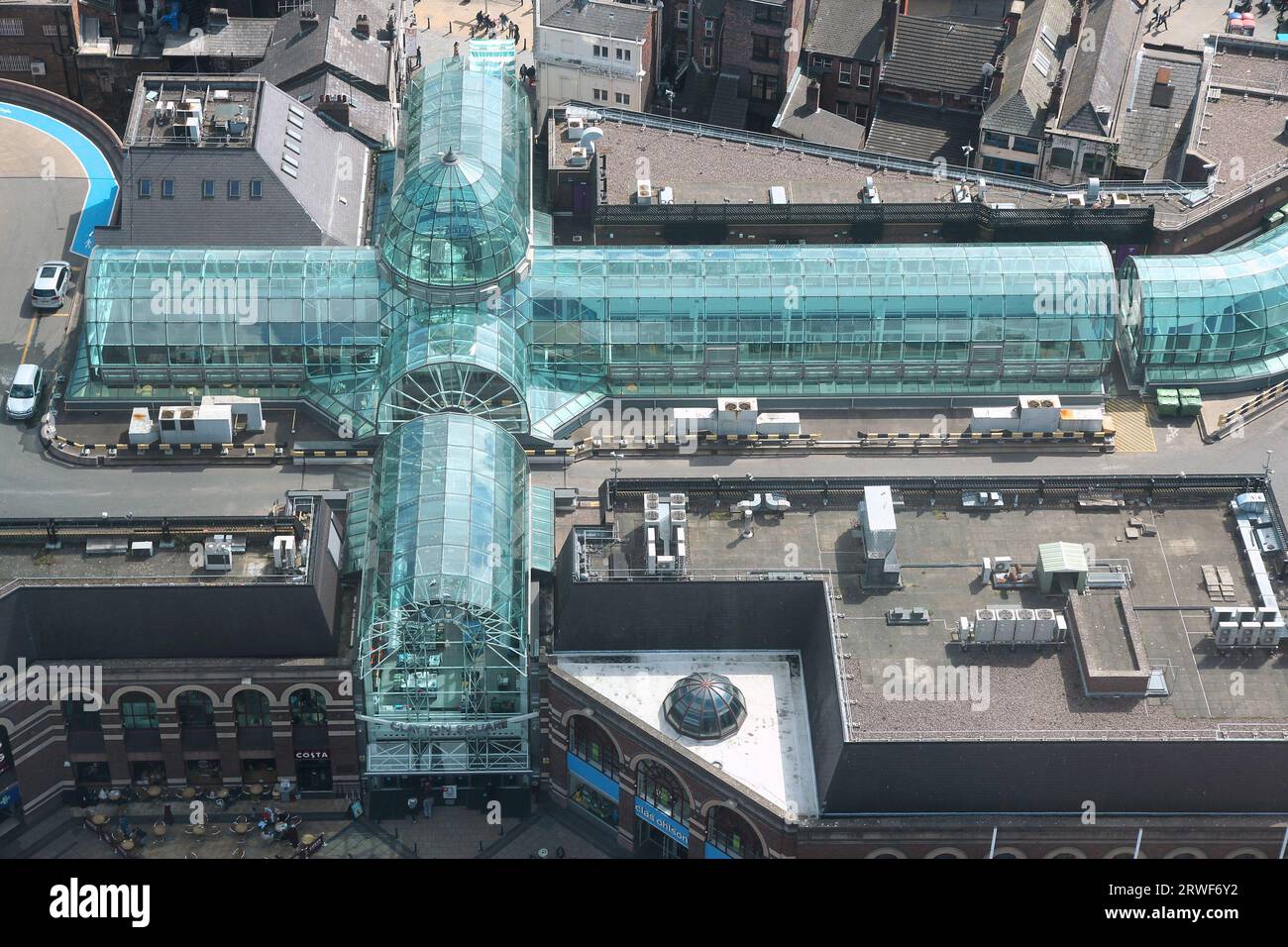 LIVERPOOL, UK - APRIL 20, 2013: Clayton Square Shopping Centre inner ...