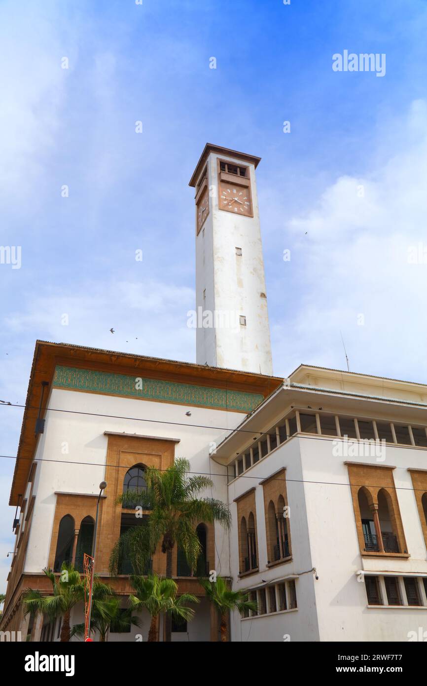 Wilaya building in Casablanca, Morocco. The historic building houses ...