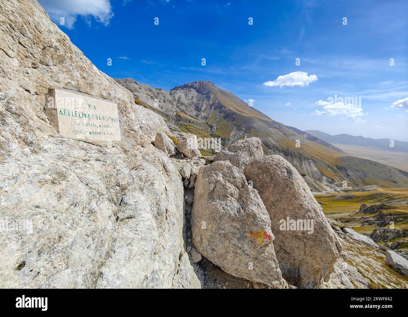 Monte Prena (Italy) - A peak in the mountain summit named Gran Sasso ...