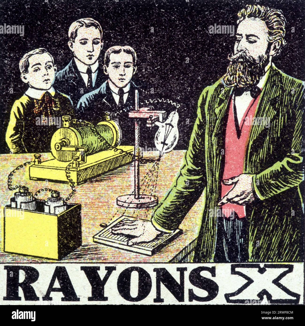 William Conrad Rontgen (Roentgen) (1752-1794) demonstrates X-rays Stock ...