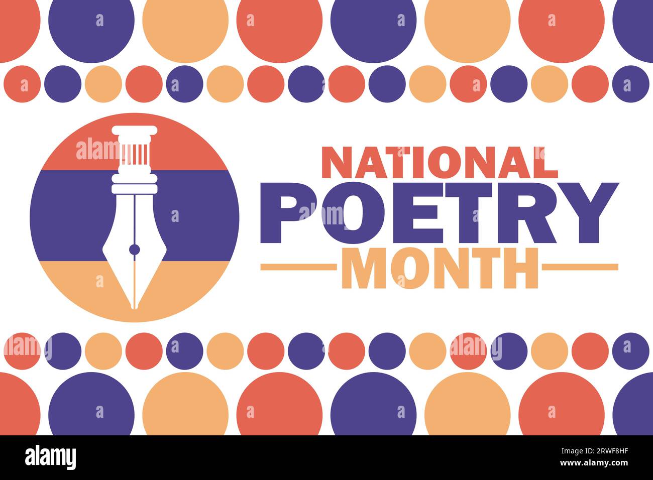 National Poetry Month Vector illustration. Suitable for greeting card ...