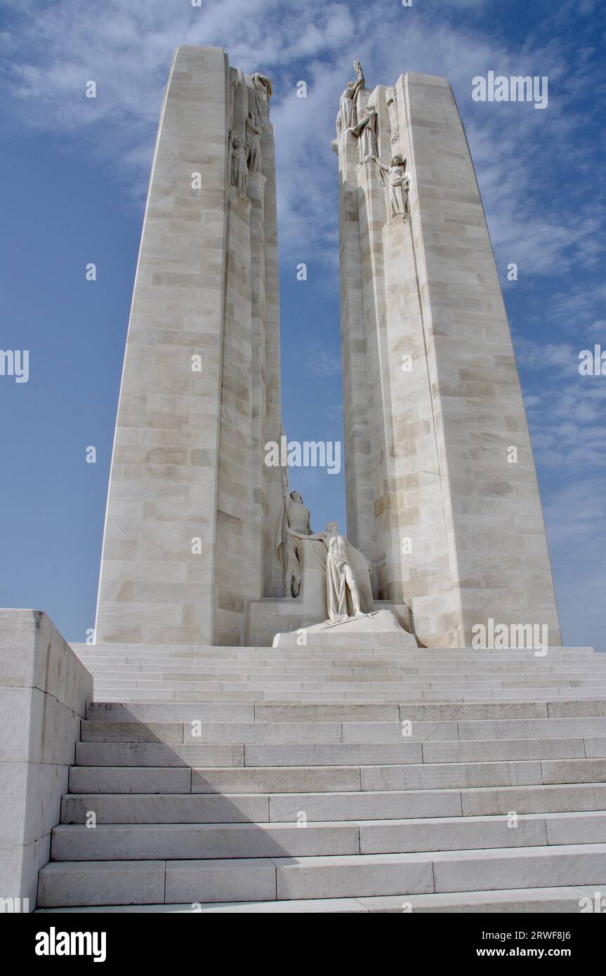 The Canadian National Vimy Memorial at Vimy Ridge. Vimy, France Stock ...