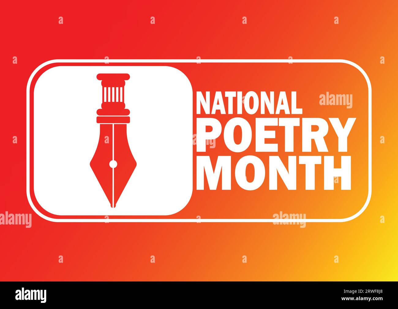 National Poetry Month. Vector illustration Suitable for greeting card ...