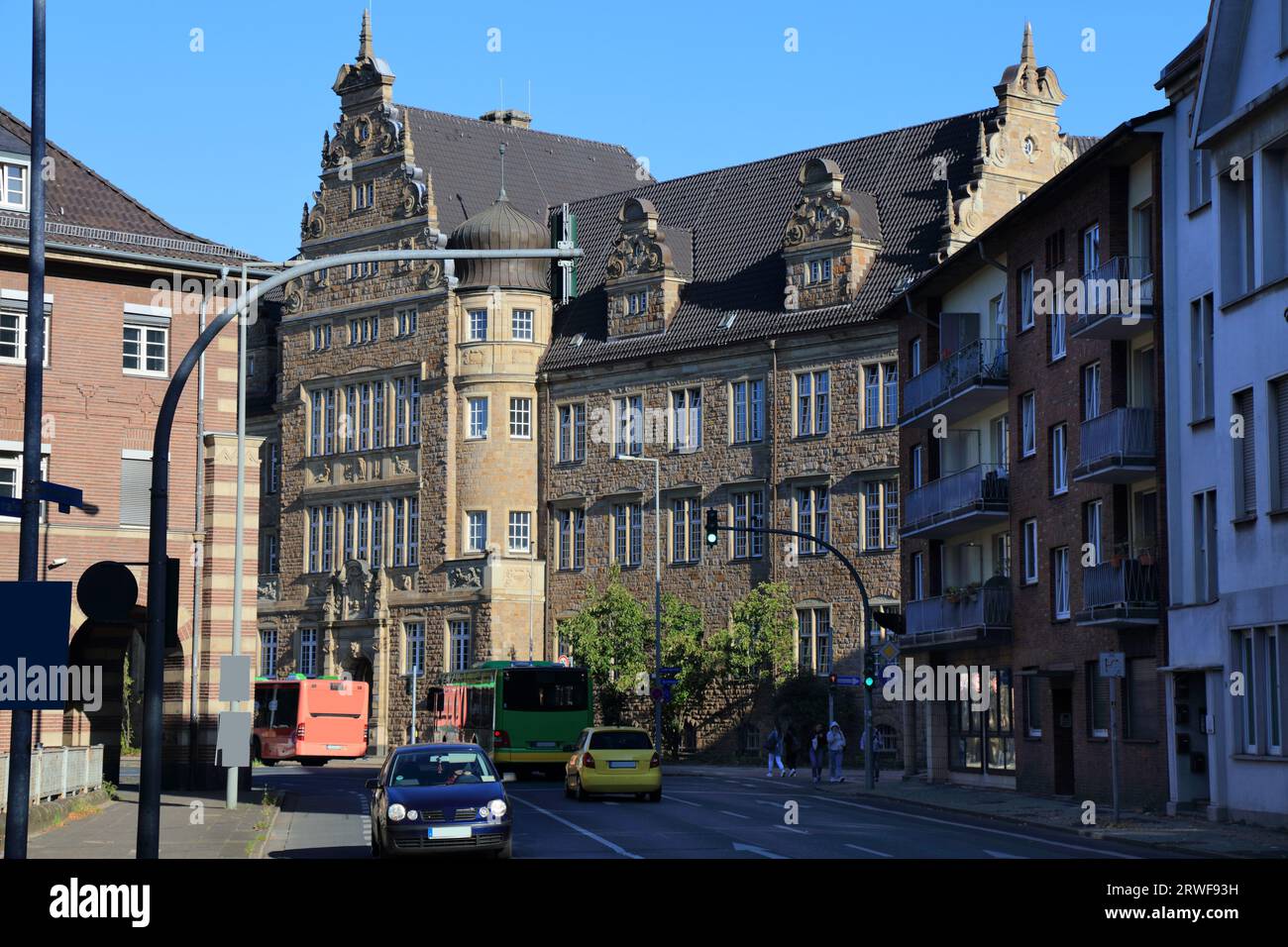 Oberhausen city street in Germany. Courthouse building (Amtsgericht ...