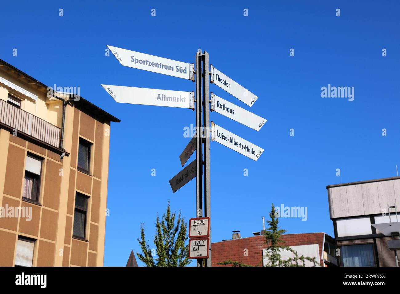 Pedestrian direction signs hi-res stock photography and images - Alamy