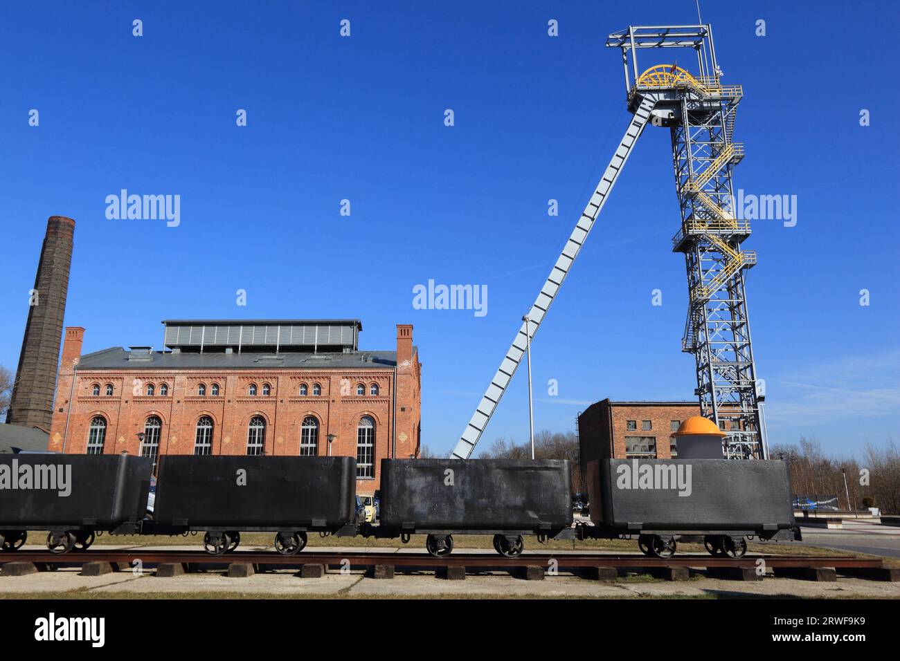 Industrial heritage monument in Silesia region - coal mine shaft ...