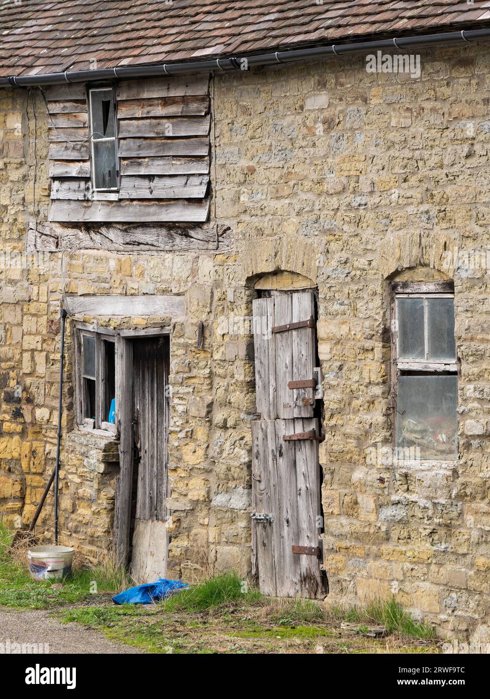 Old and derelict farm buildings in South Shropshire, England, UK Stock ...