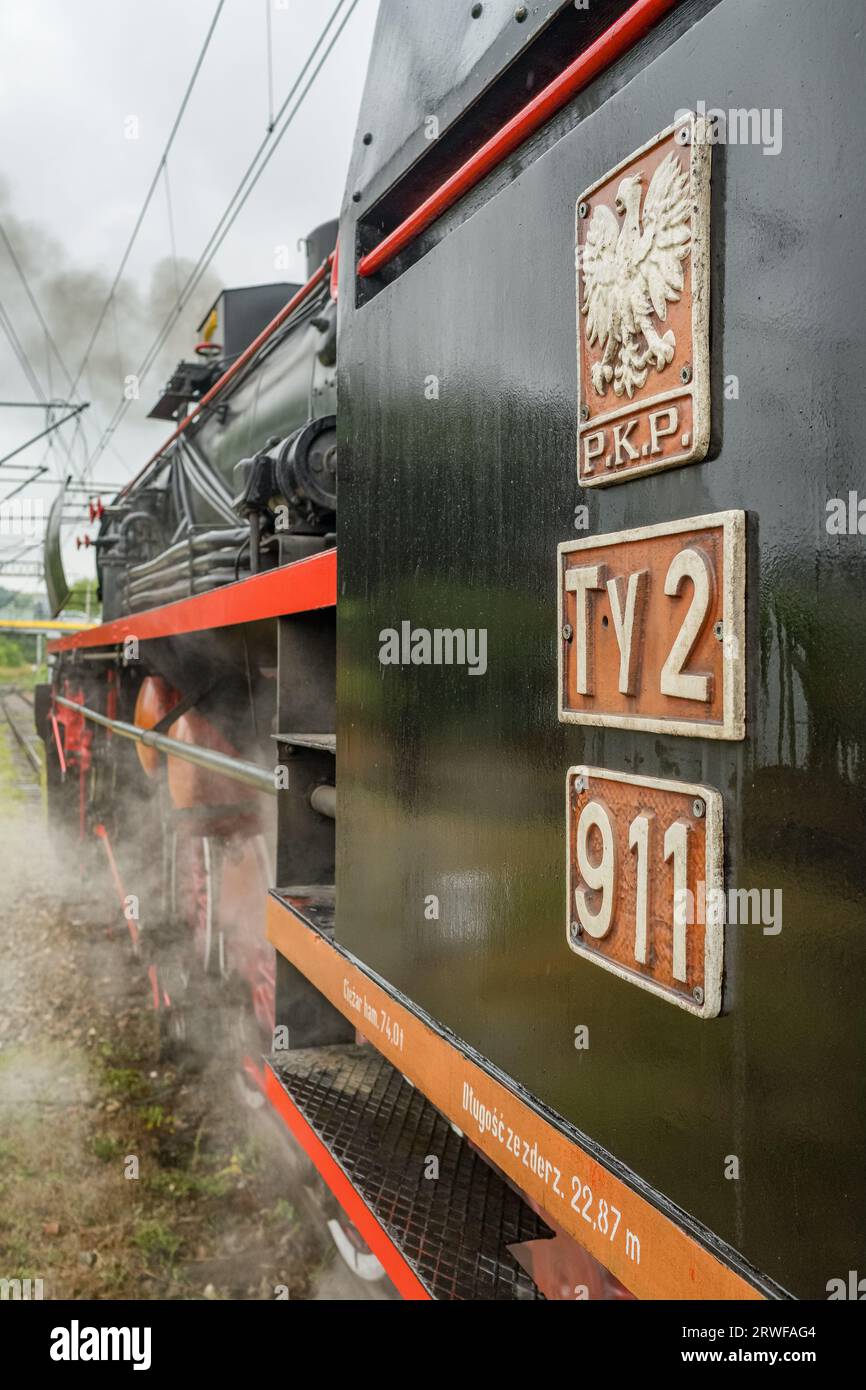 Emblem of Polish PKP Polish National Railways on a retro train Stock ...