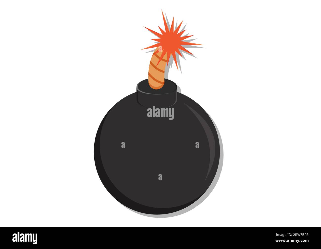 Bomb Vector Flat Design Isolated on White Background Stock Vector Image ...