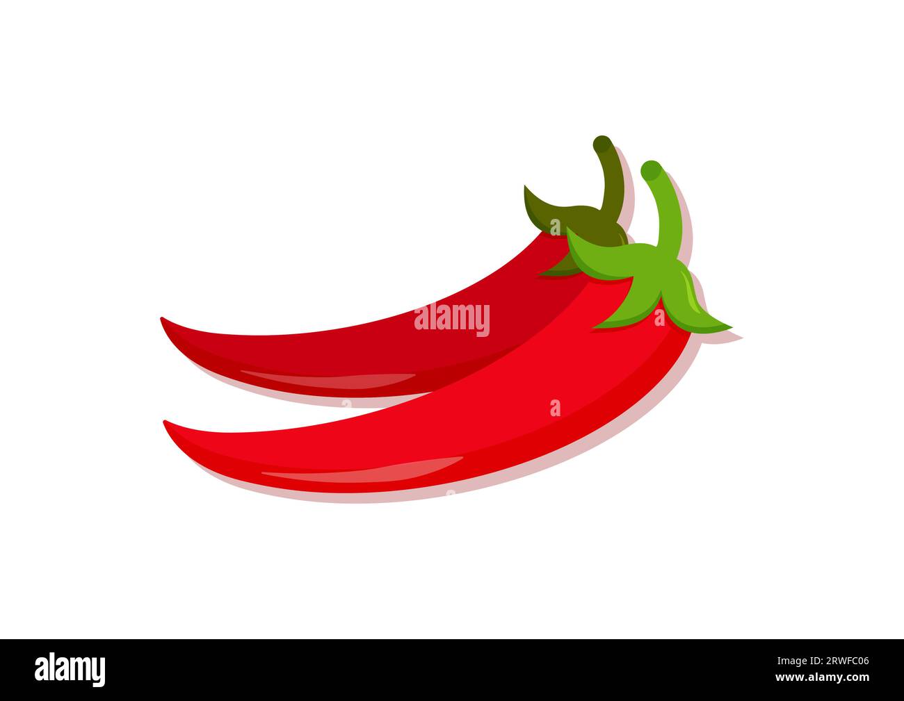 Vector illustration of chilli pepper fresh vegetable. Delicious healthy ...