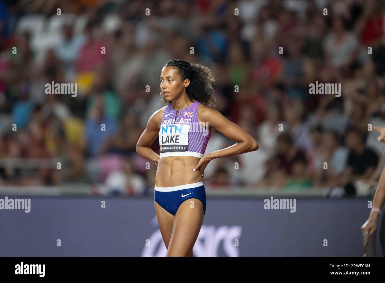 Morgan Lake participating in the High Jump at the World Athletics ...
