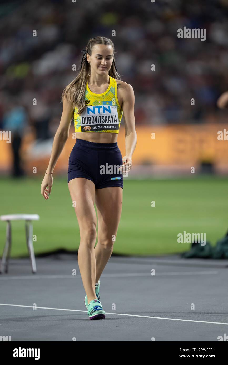 Nadezhda Dubovitskaya participating in the High Jump at the World Athletics Championships in ...