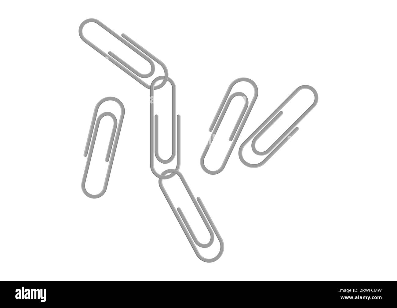 Paper Clips Vector Flat Design Isolated On White Background Stock Vector Image And Art Alamy