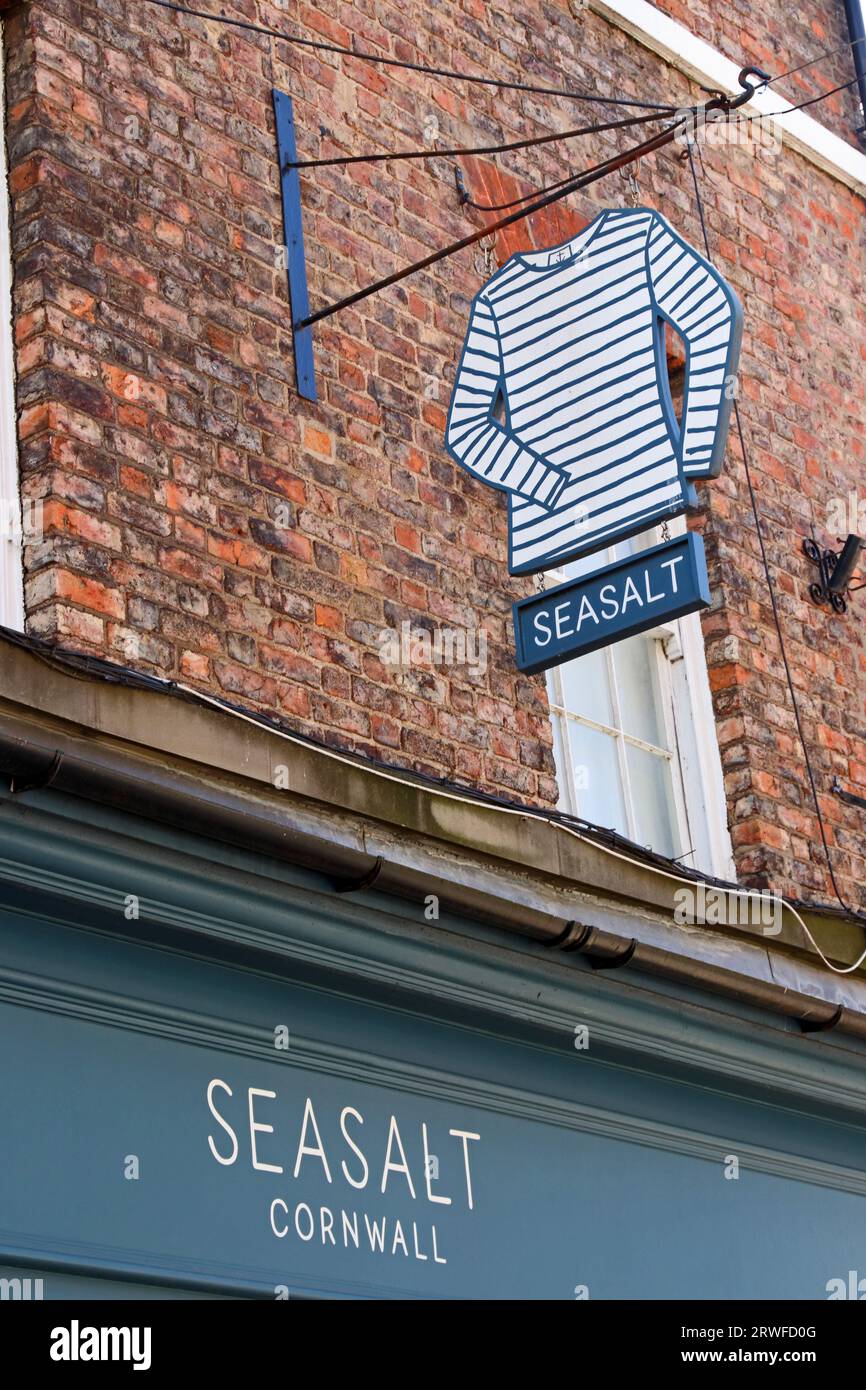 Sign outside Seasalt Cornwall store, York Stock Photo - Alamy
