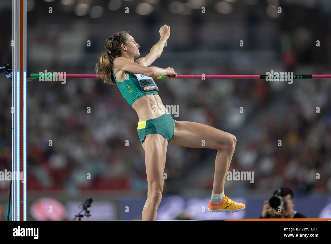 Nicola Olyslagers participating in the High Jump at the World Athletics Championships in ...
