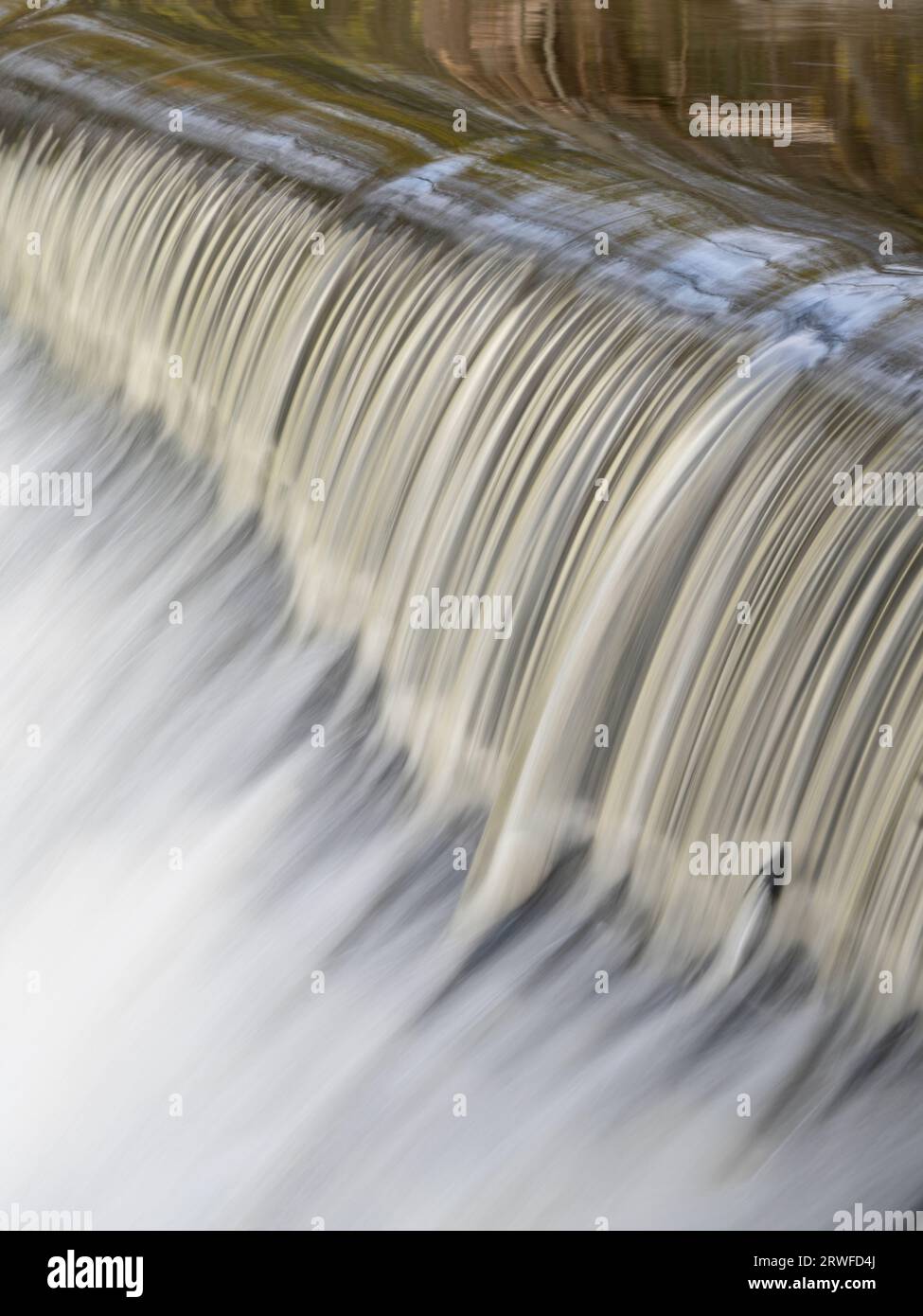 The Weir on the River Onny at Stokesay near Craven Arms, Shropshire ...