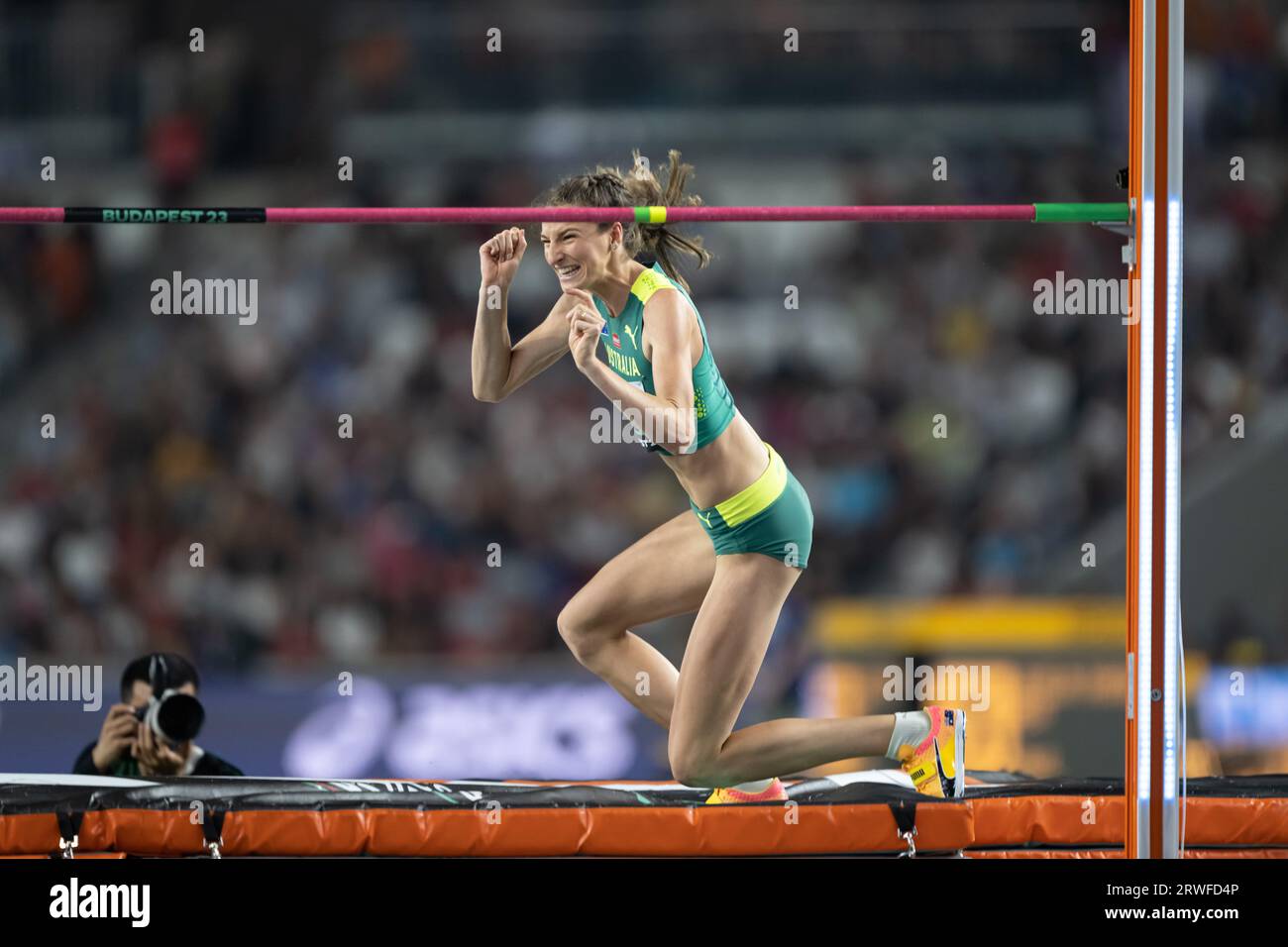 Nicola Olyslagers participating in the High Jump at the World Athletics Championships in ...