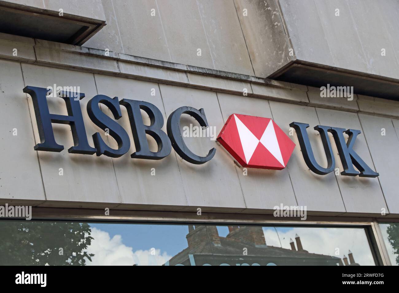 Sign over HSBC bank, York Stock Photo - Alamy