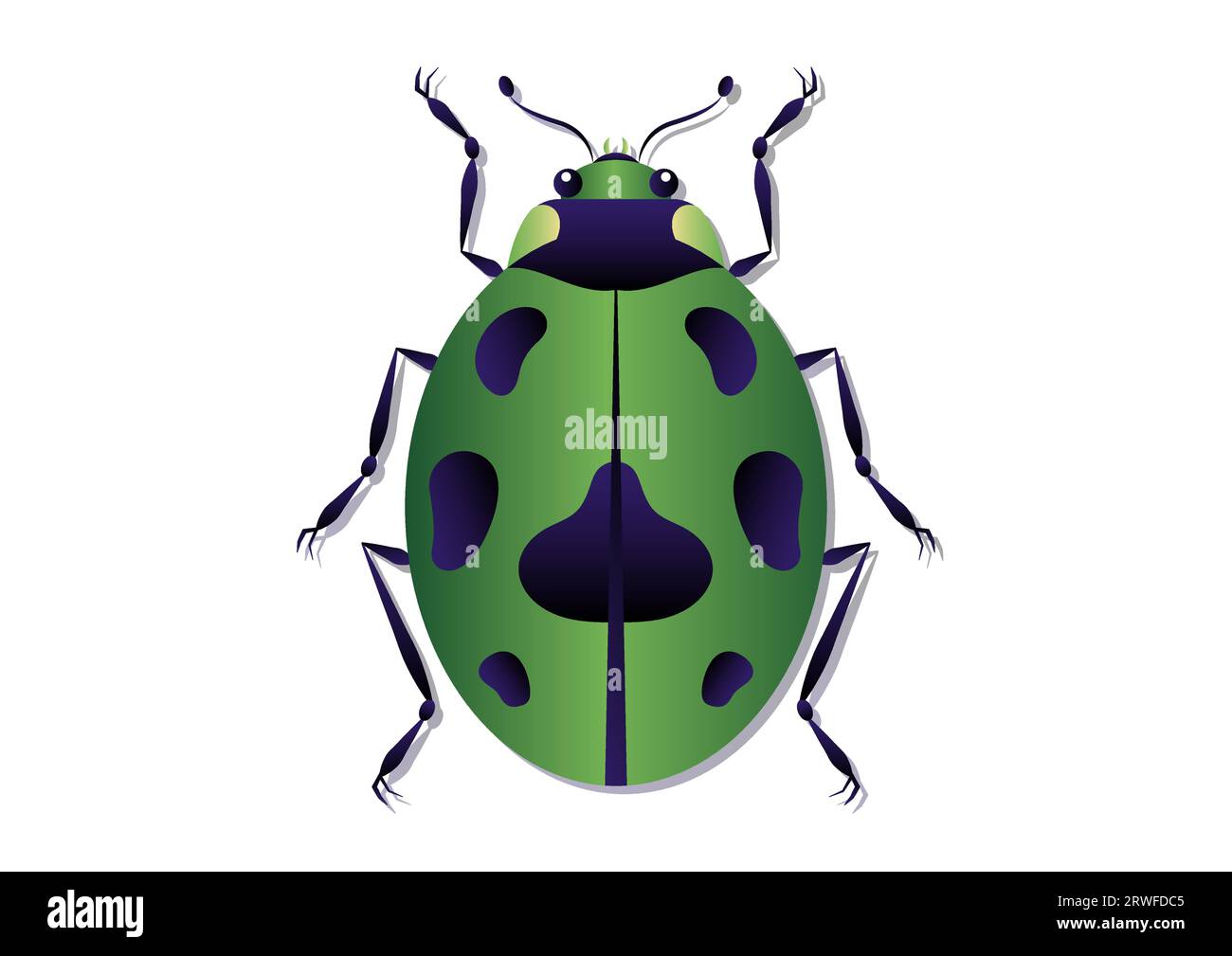 Green caterpillar with horn Stock Vector Images - Alamy