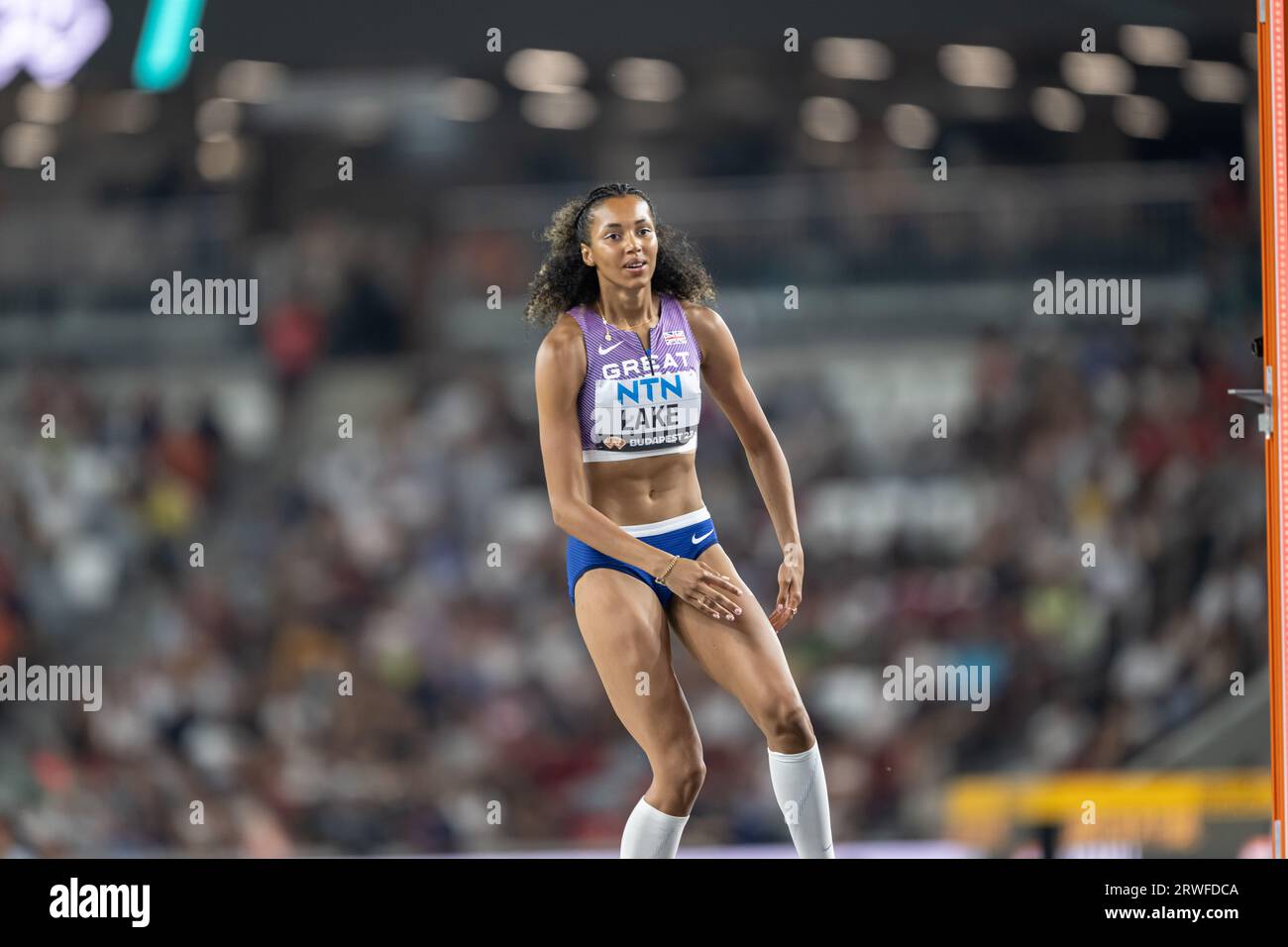 Morgan Lake participating in the High Jump at the World Athletics ...