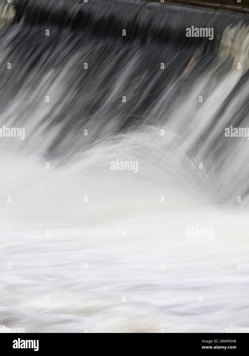 The Weir on the River Onny at Stokesay near Craven Arms, Shropshire ...