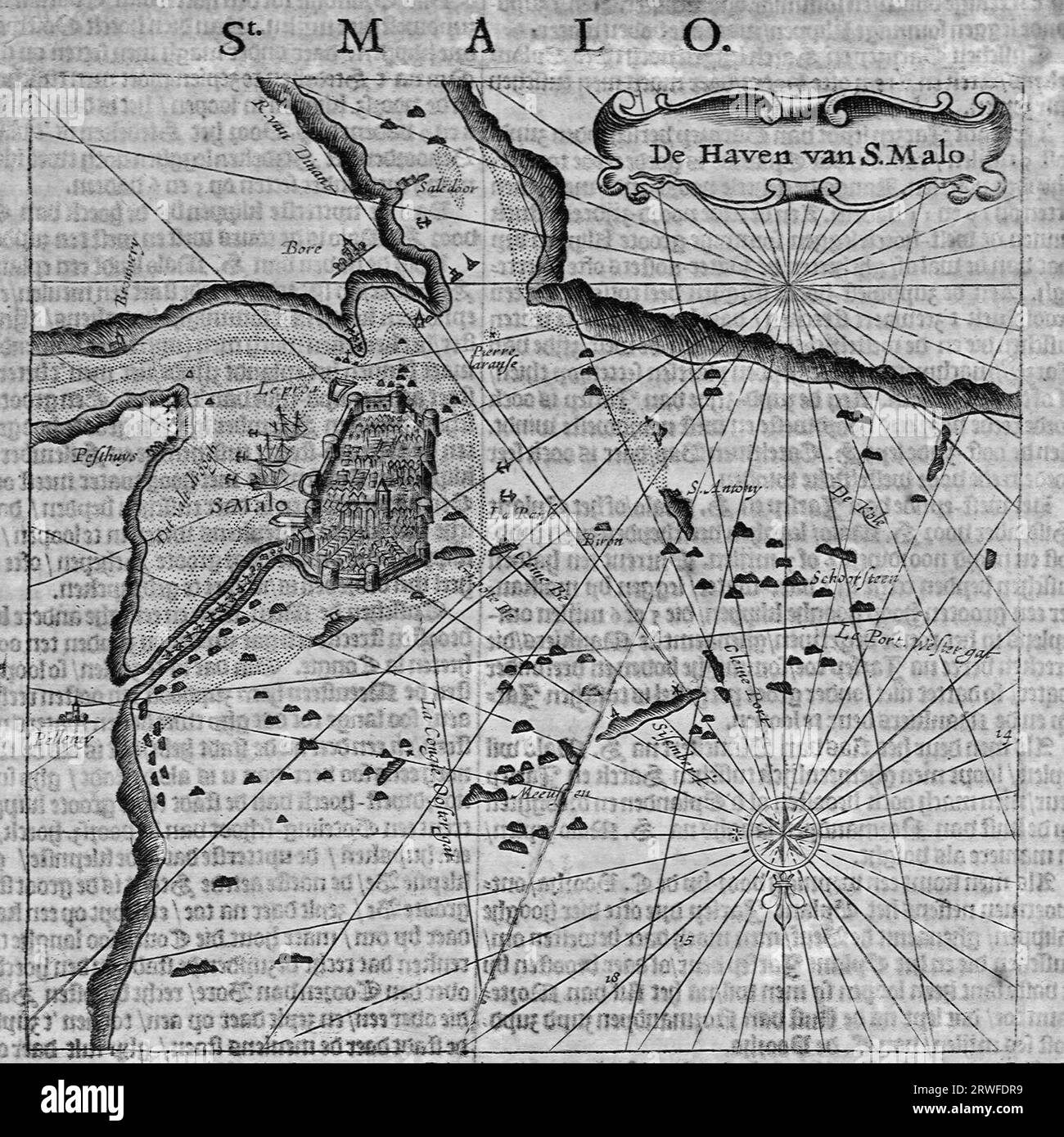 Nieuw' en groote Loots-Man Zee-Spiegel..., 1670 Stock Photo - Alamy