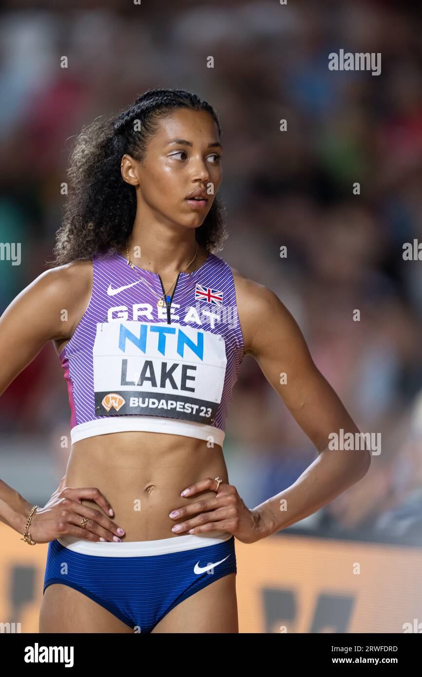 Morgan Lake participating in the High Jump at the World Athletics ...