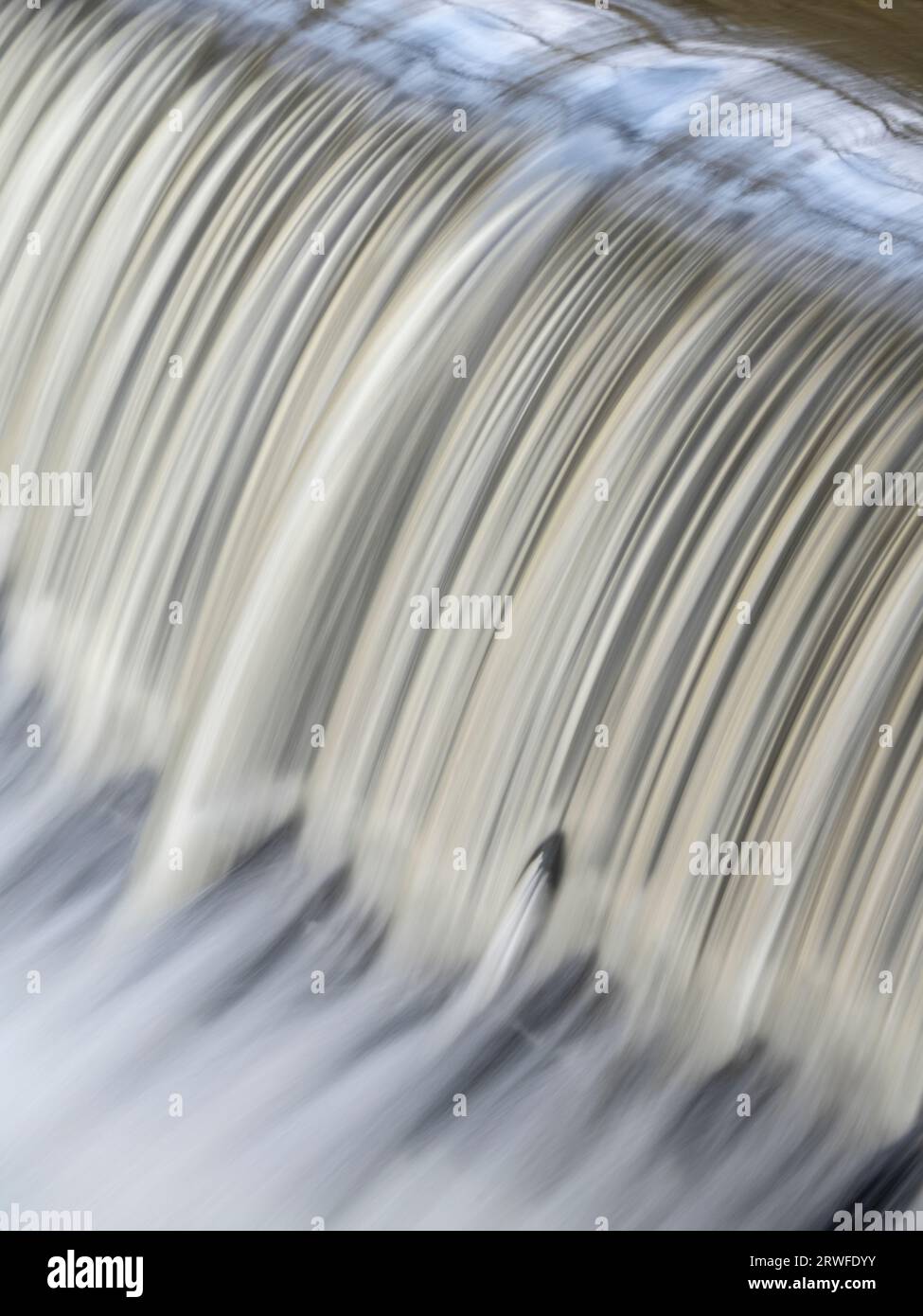 The Weir on the River Onny at Stokesay near Craven Arms, Shropshire ...