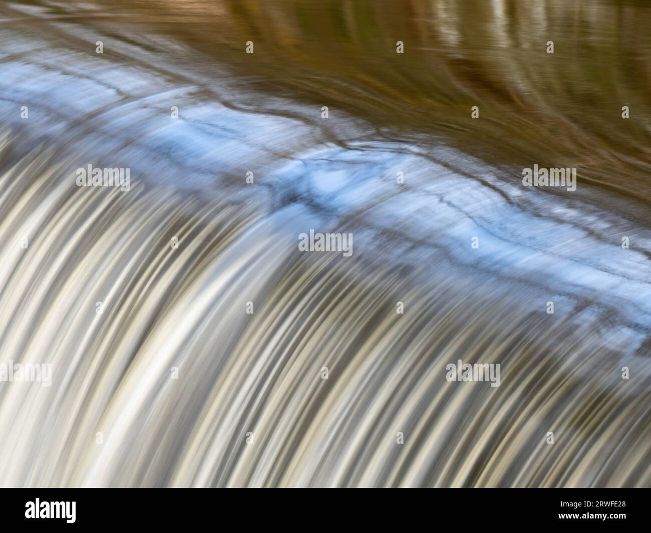 The Weir on the River Onny at Stokesay near Craven Arms, Shropshire ...
