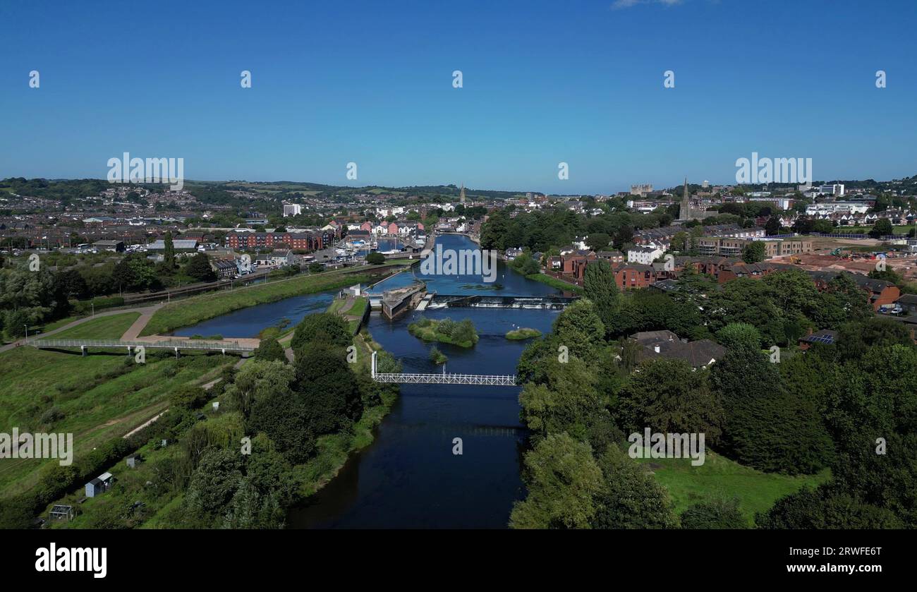 Exeter, South Devon, England: DRONE VIEWS: The River Exe; Exeter Ship ...