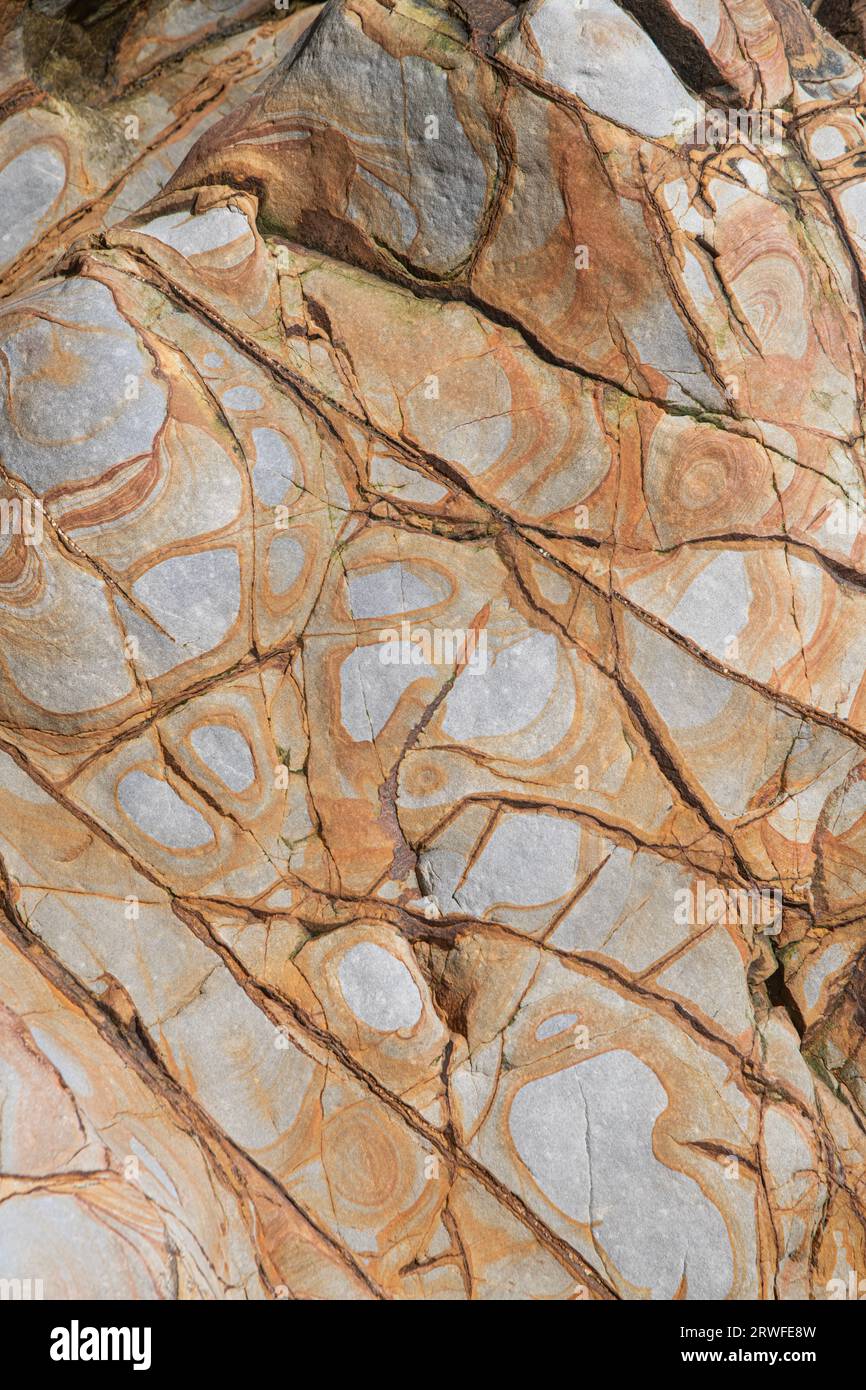 Rock Formation, Widemouth Bay, Cornwall, UK. Silesian (Upper ...