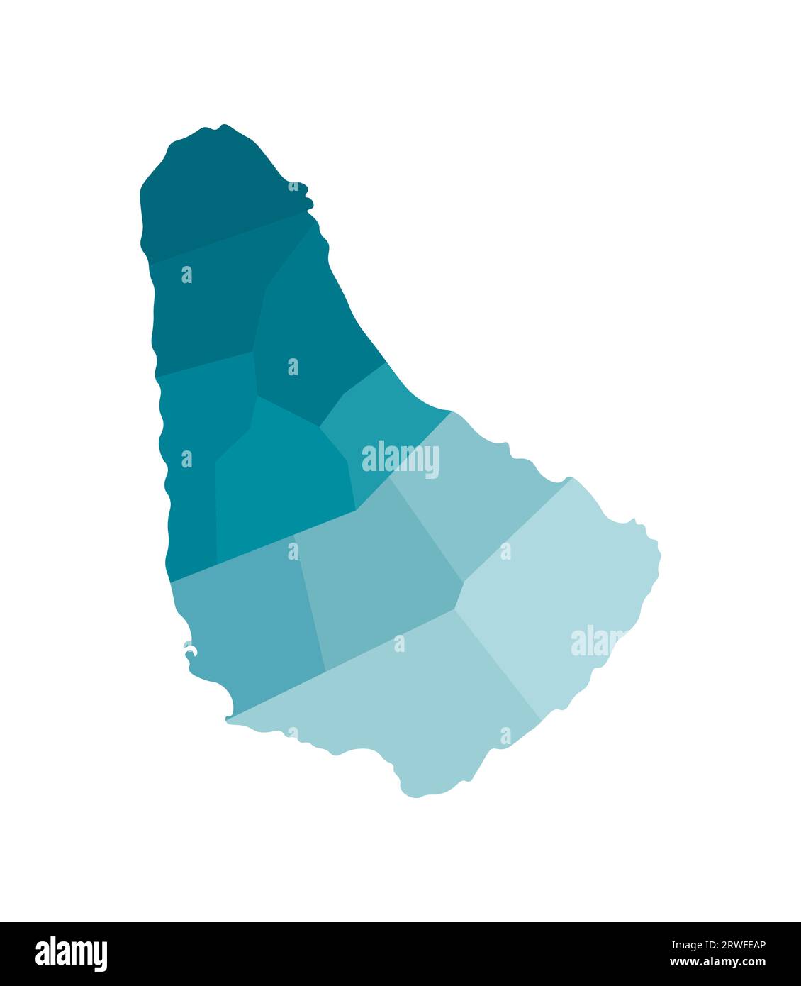 Vector isolated illustration of simplified administrative map of ...