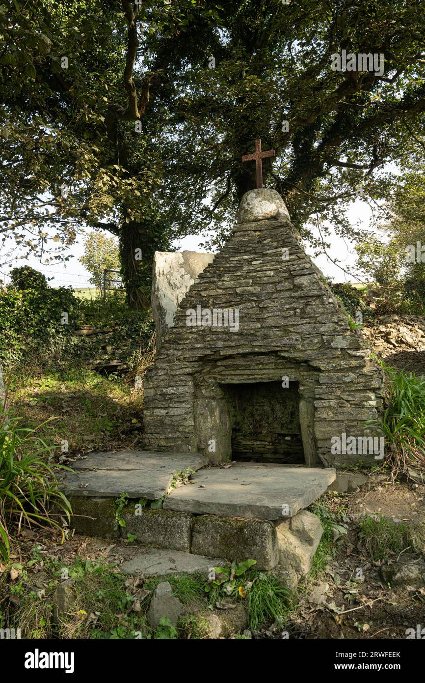 St. Piran's Holy Well, Trethevey, Tintagel, Cornwall, UK Stock Photo ...