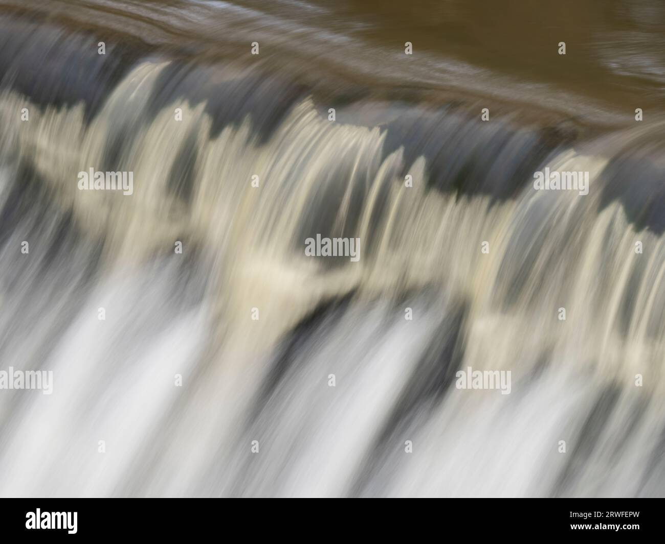The Weir on the River Onny at Stokesay near Craven Arms, Shropshire ...