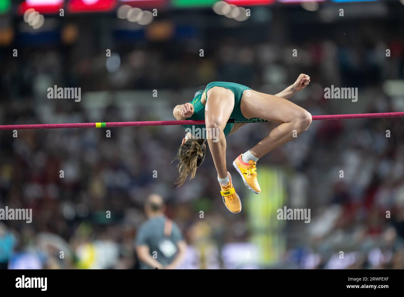 Nicola Olyslagers participating in the High Jump at the World Athletics Championships in ...