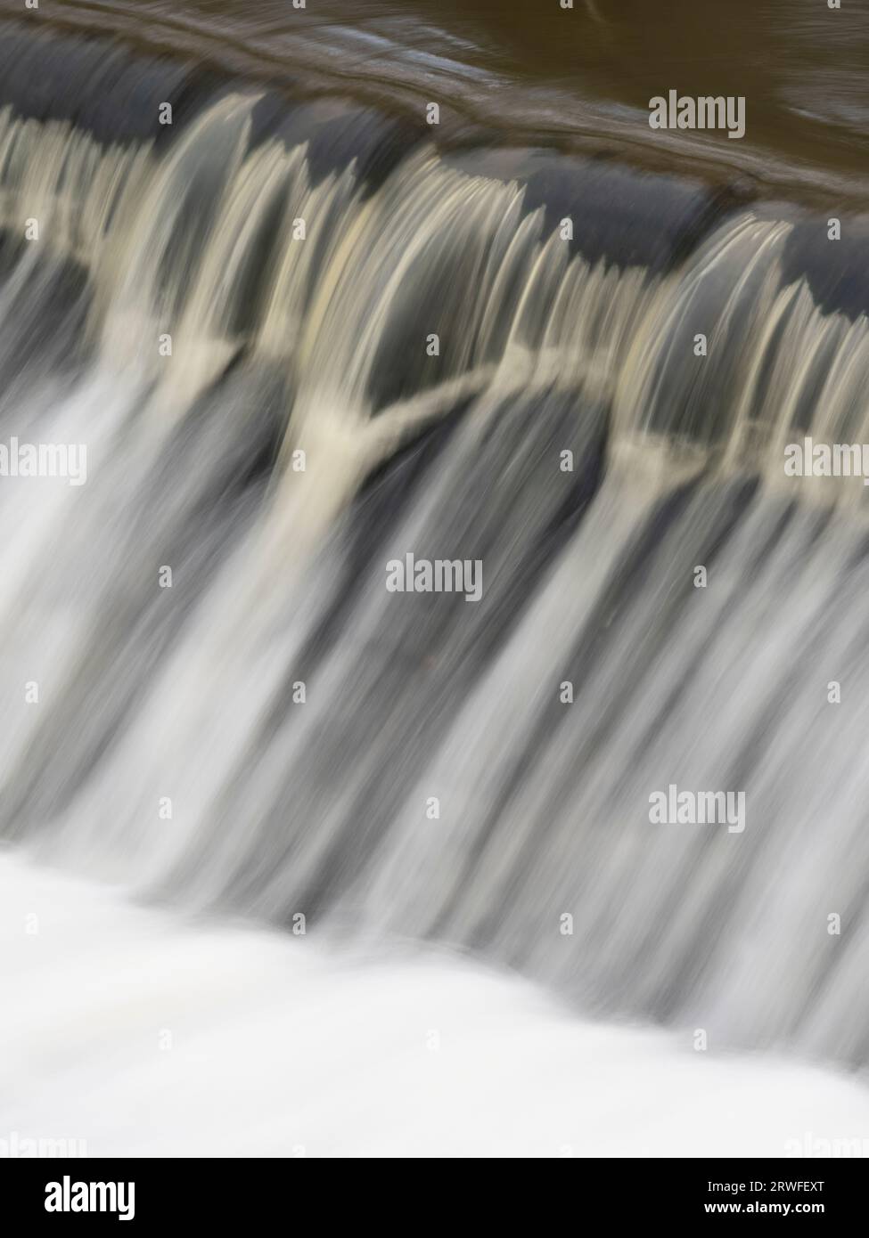 The Weir on the River Onny at Stokesay near Craven Arms, Shropshire ...