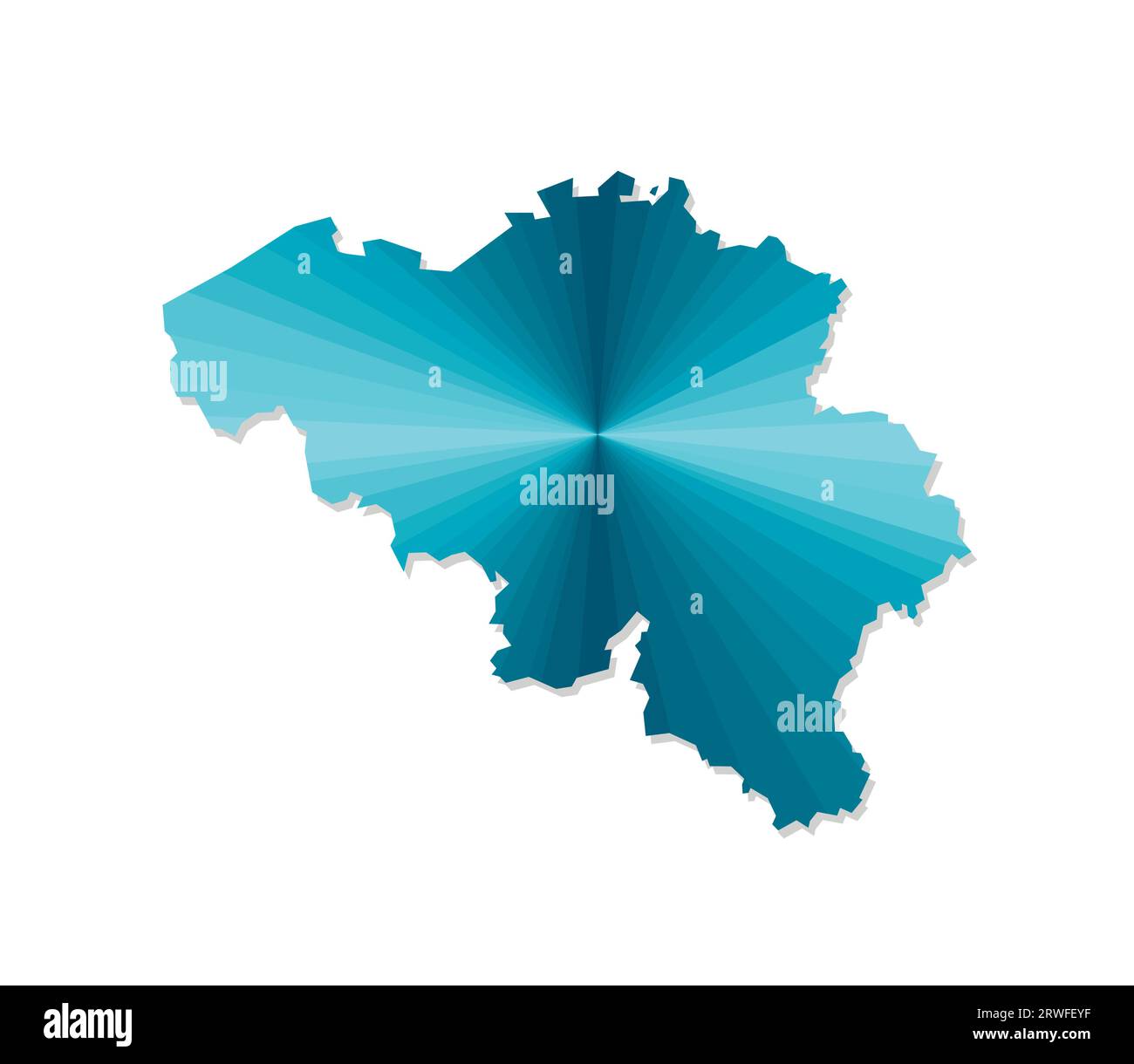 Belgium vector outline map Cut Out Stock Images & Pictures - Alamy