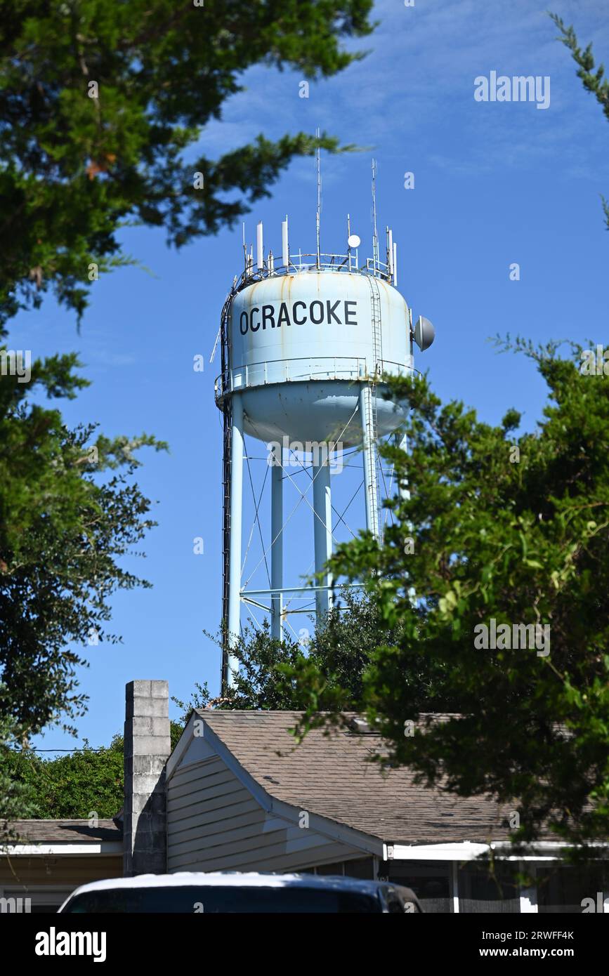The landmark water tower is one of the highest points on Ocracoke ...