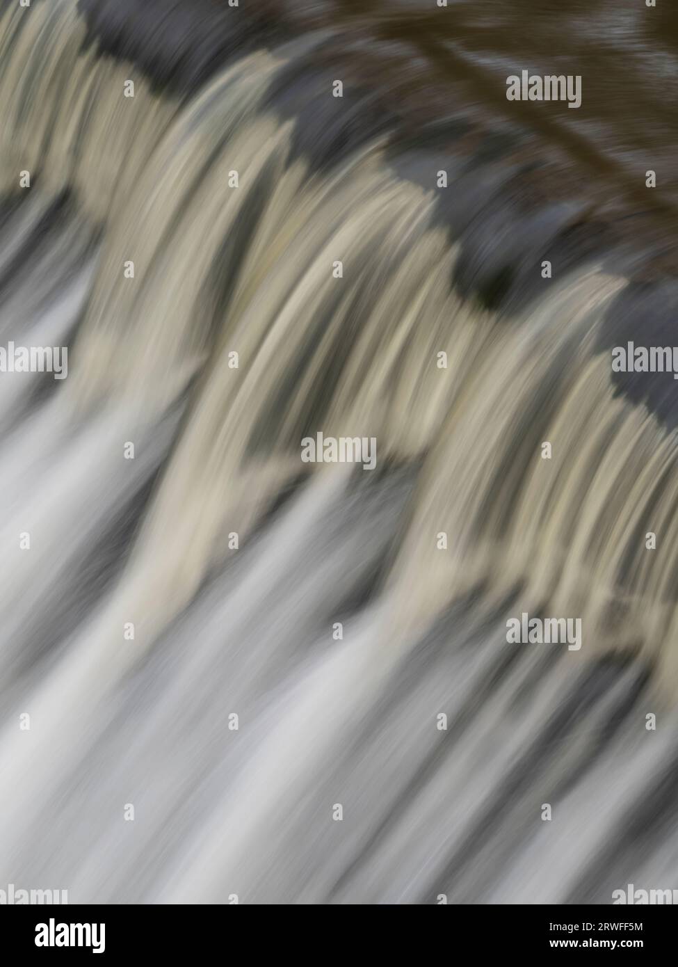 The Weir on the River Onny at Stokesay near Craven Arms, Shropshire ...