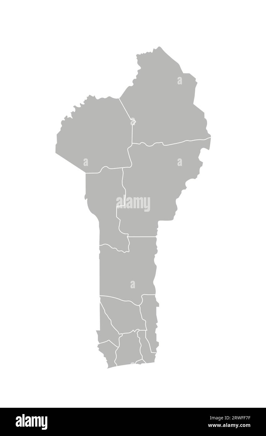 Vector isolated illustration of simplified administrative map of Benin ...