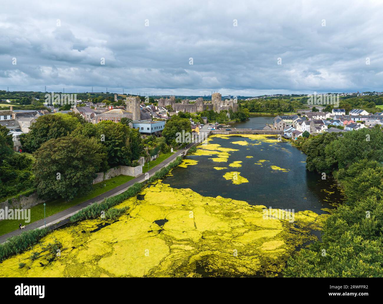 Pembroke castle aerial hi-res stock photography and images - Alamy