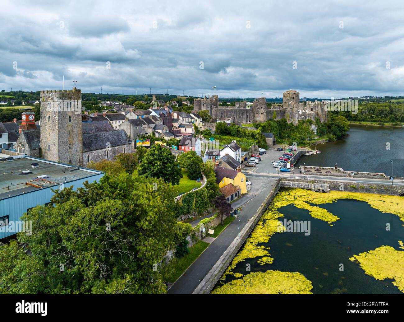 Pembroke castle aerial hi-res stock photography and images - Alamy