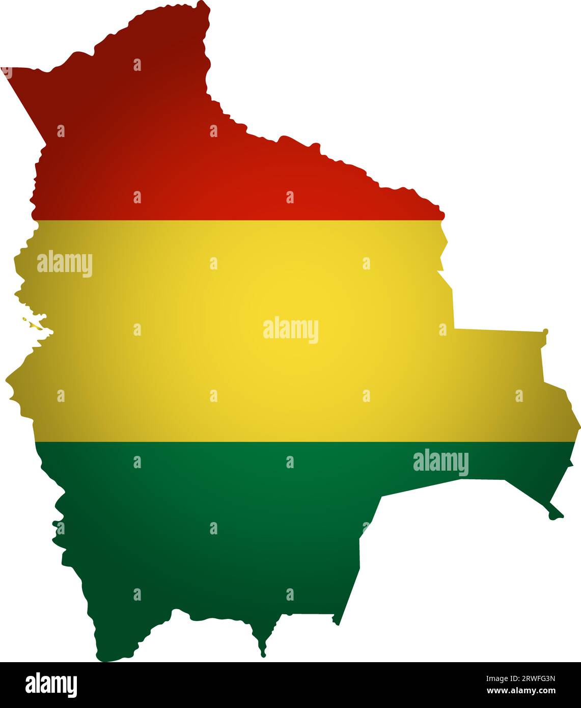 Illustration with Bolivian national flag with simplified shape of Bolivia map (jpg). Volume ...