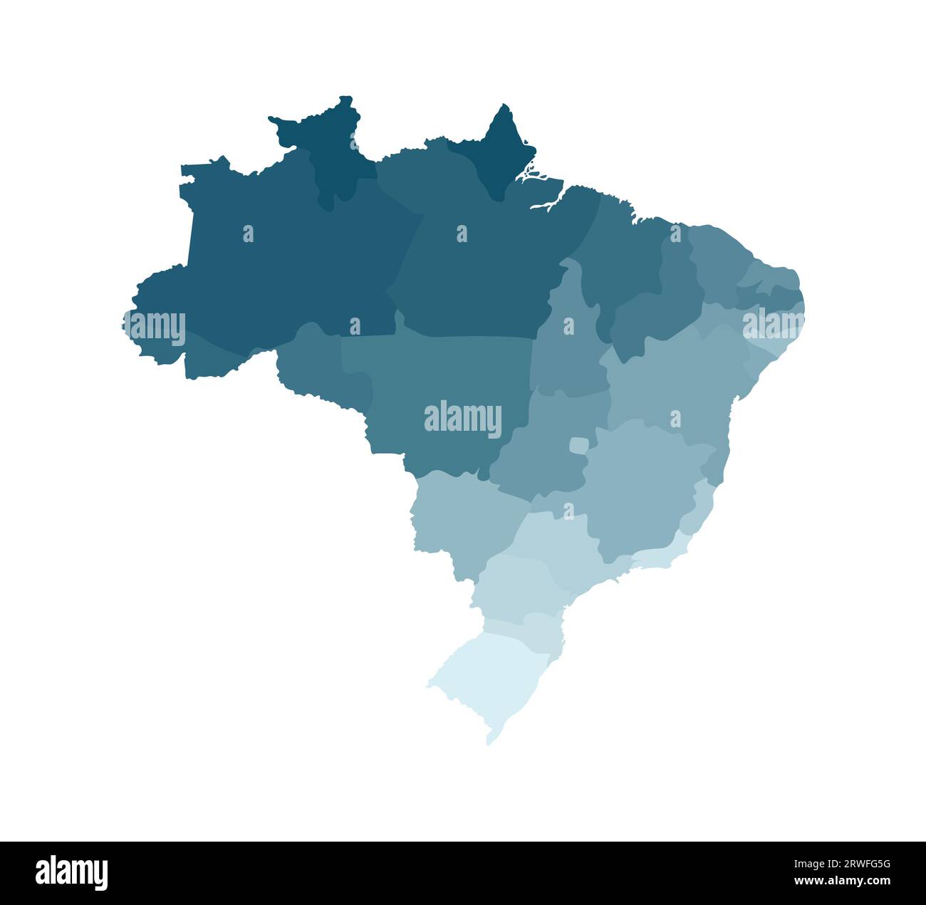 Vector isolated illustration of simplified administrative map of Brazil ...