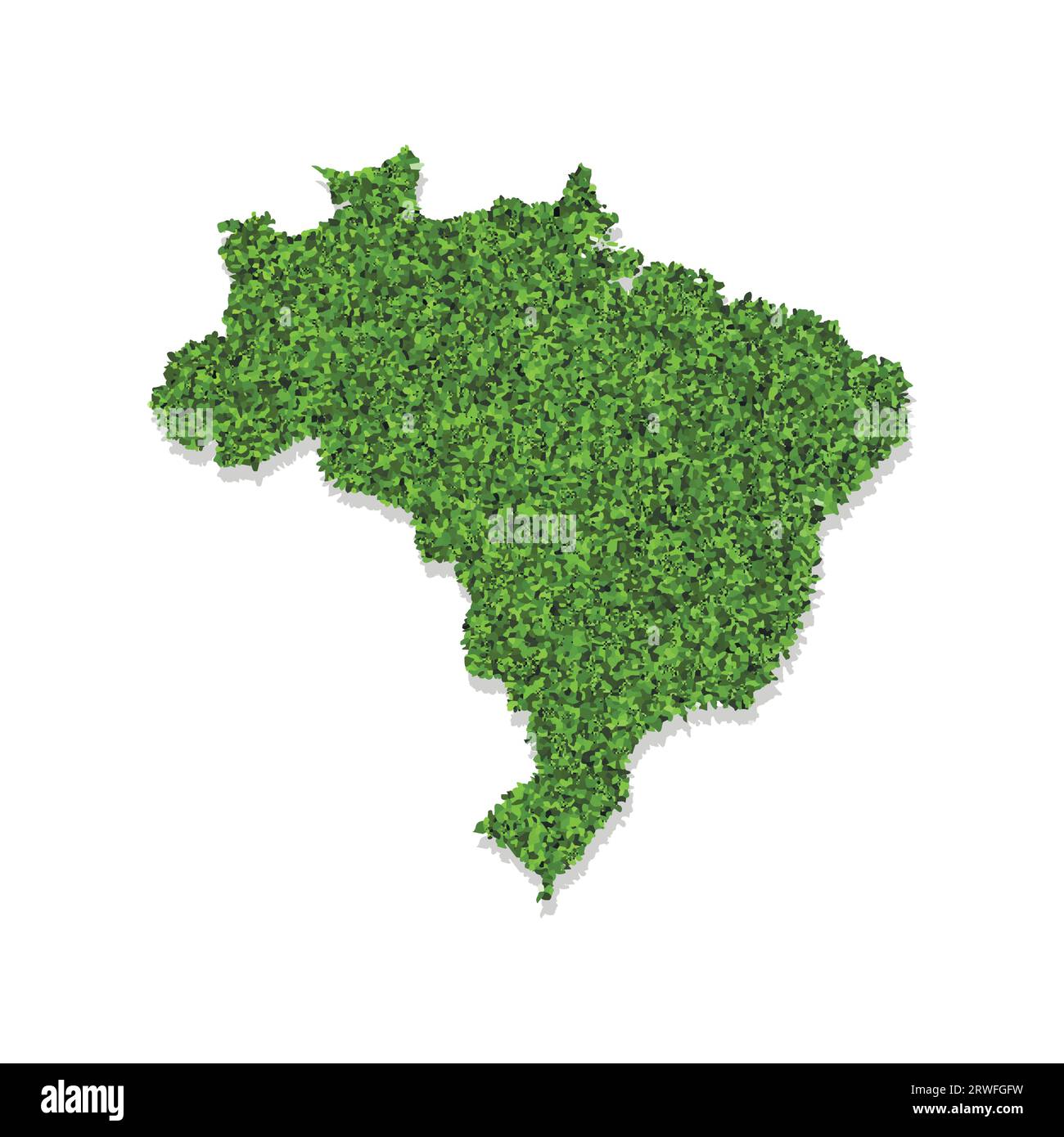 Vector isolated simplified illustration icon with green grassy ...