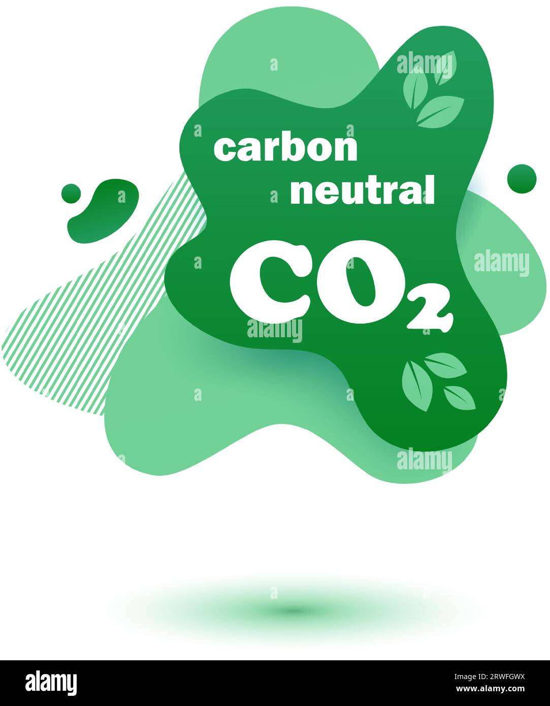 Neutral carbon CO2 stamp. Stiker neutral carbon dioxyde footprint Stock ...