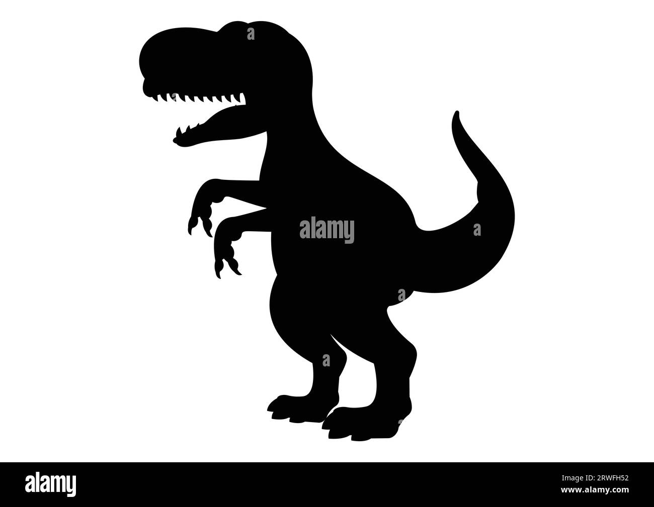 T-rex Dinosaur Silhouette Vector Isolated on White Background Stock Vector Image & Art - Alamy