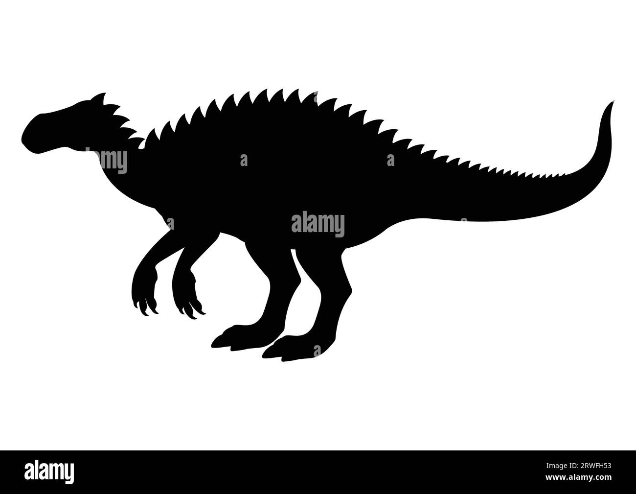 Iguanodon Dinosaur Silhouette Vector Isolated on White Background Stock ...