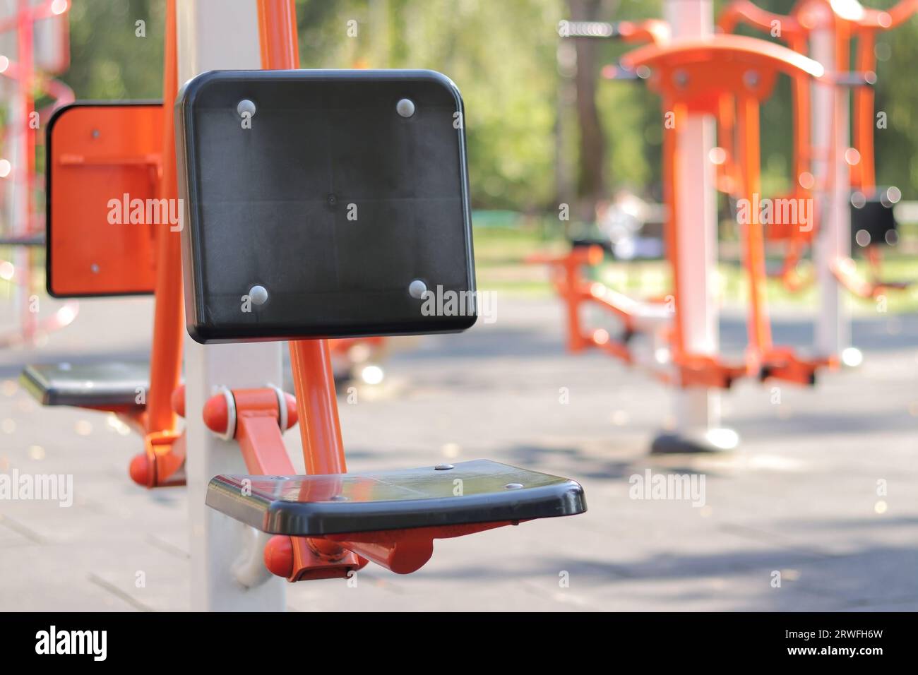 Outdoor sports equipment, sports ground. Outdoor training. Sports ...